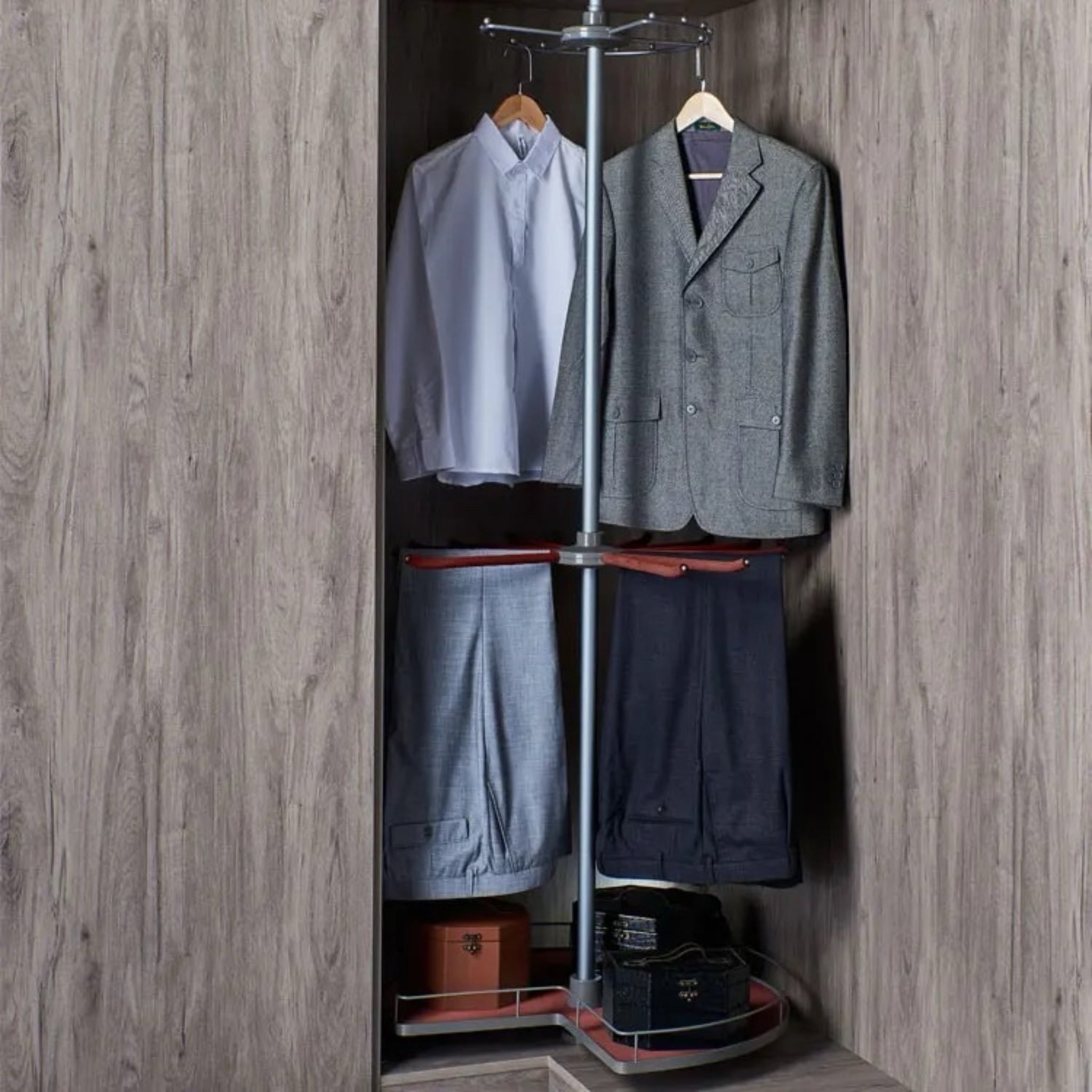 Multi Layer Rotating Corner Carousel Rack